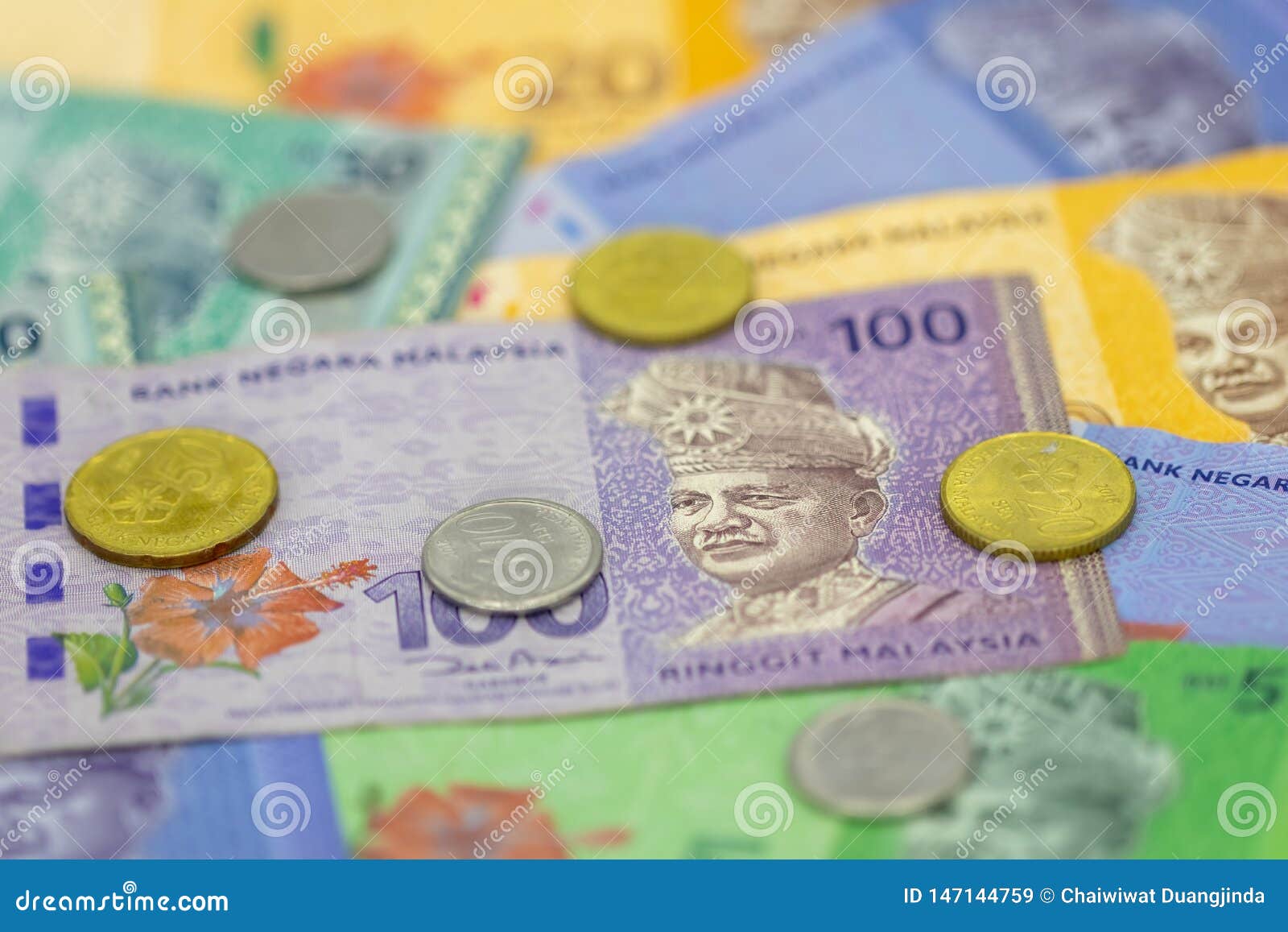 Malaysian Ringgit Banknotes Background Stock Image - Image of currency ...
