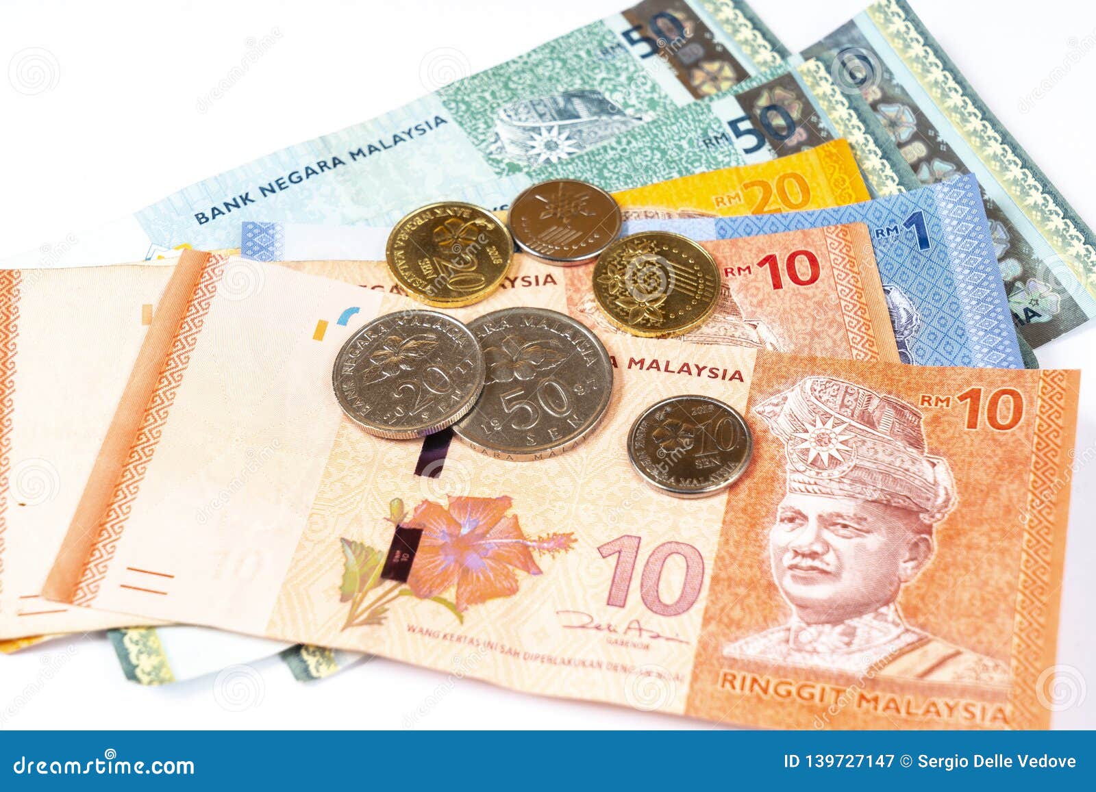 Malaysian Ringgit Banknotes and Coins Stock Image - Image of background ...