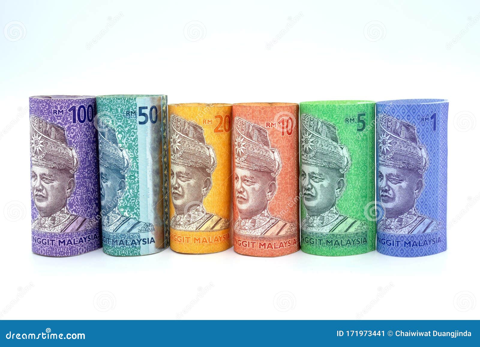 Malaysian Ringgit Banknotes on White Background Stock Image - Image of ...