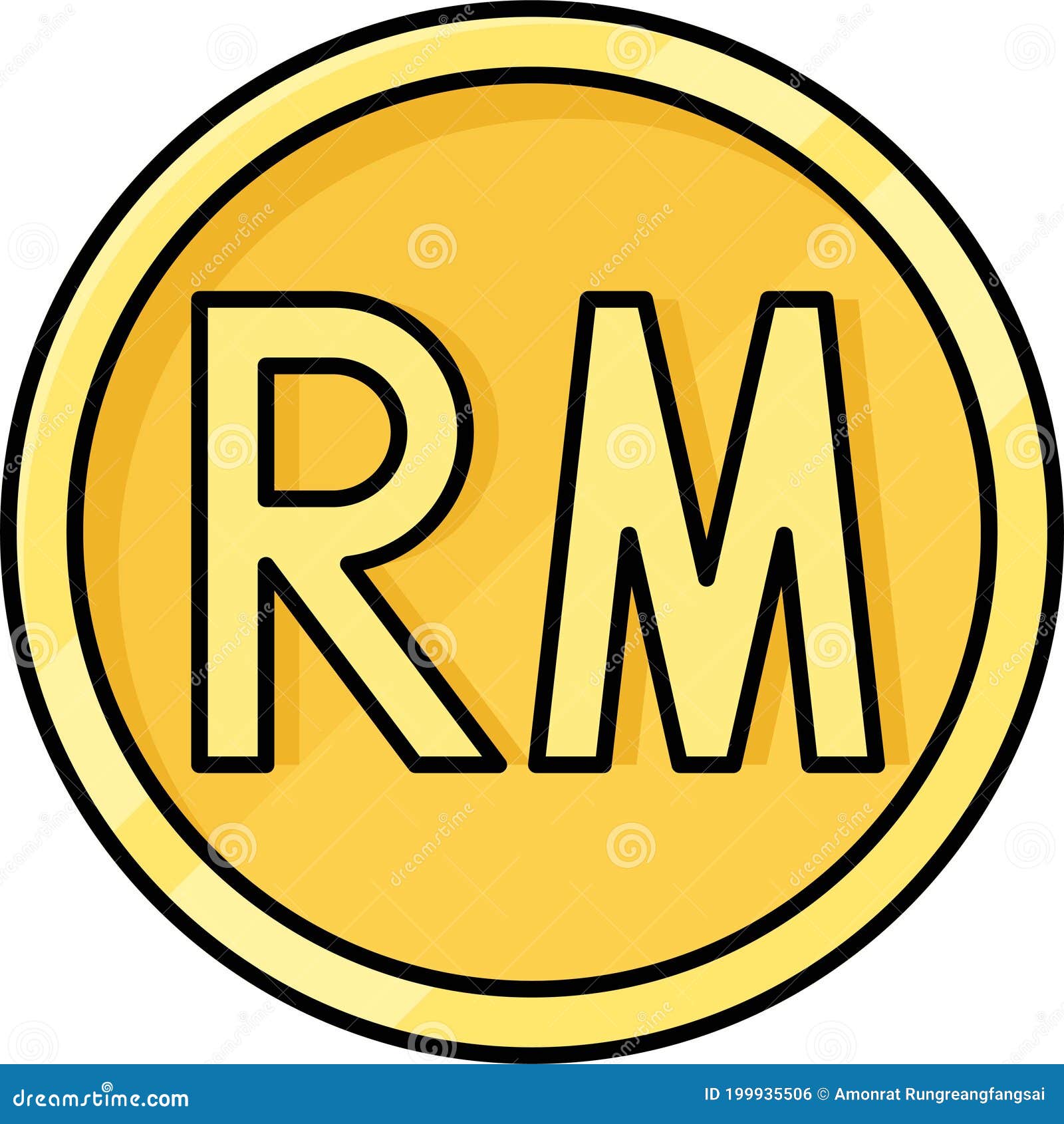 Malaysian Ringgit Coin Icon, Currency of Malaysia Stock Vector ...