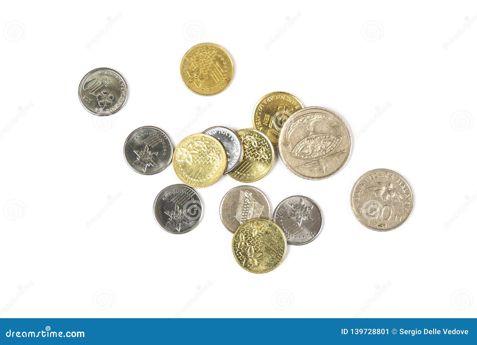Malaysian Ringgit coins stock image. Image of finance - 139728801