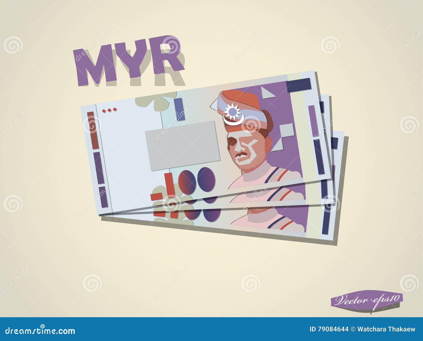 Malaysian Ringgit Money Paper Minimal Vector Graphic Design Stock ...