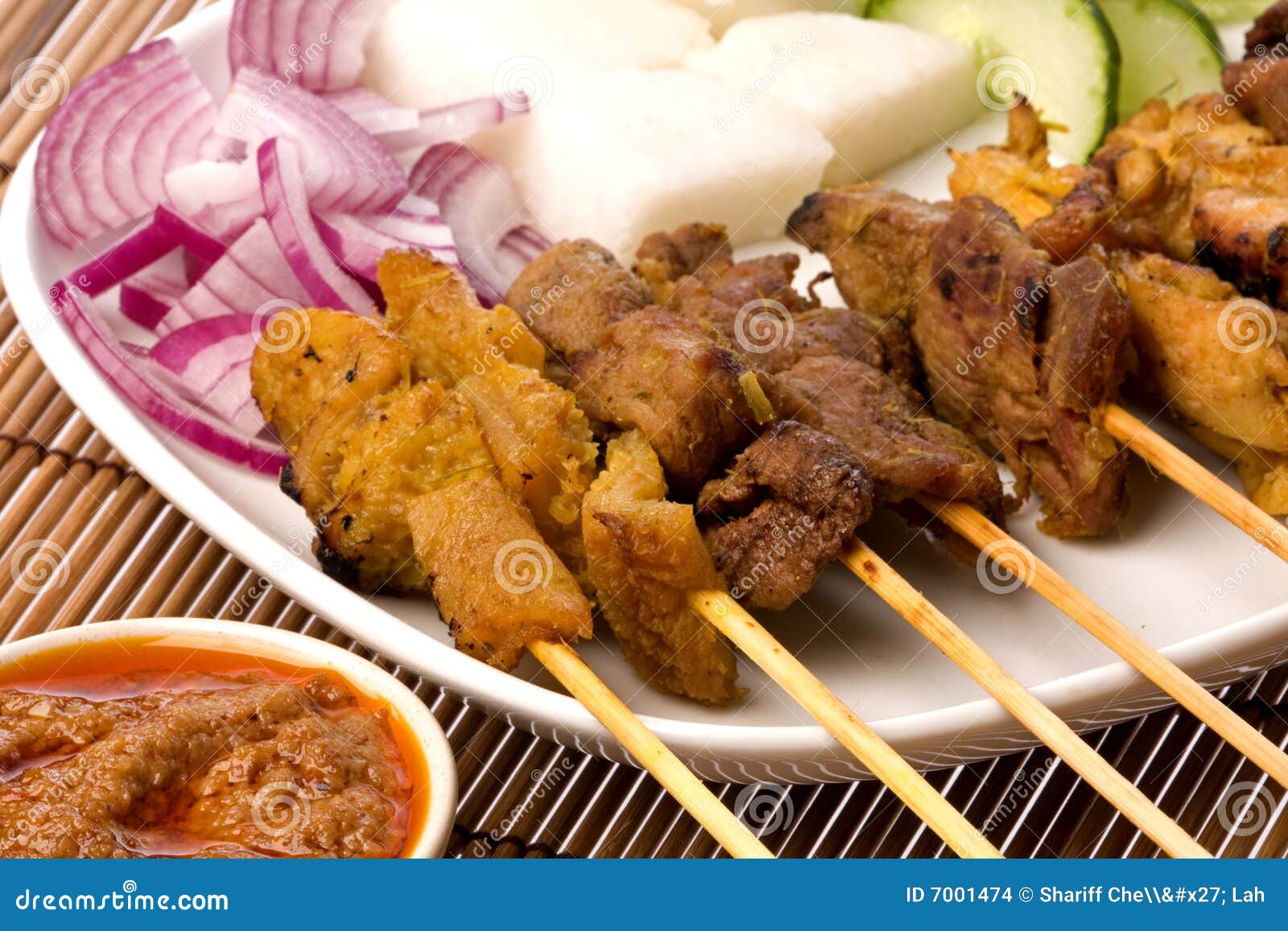 Malaysian Satay Top View. Served During Special Occasion Royalty-Free ...