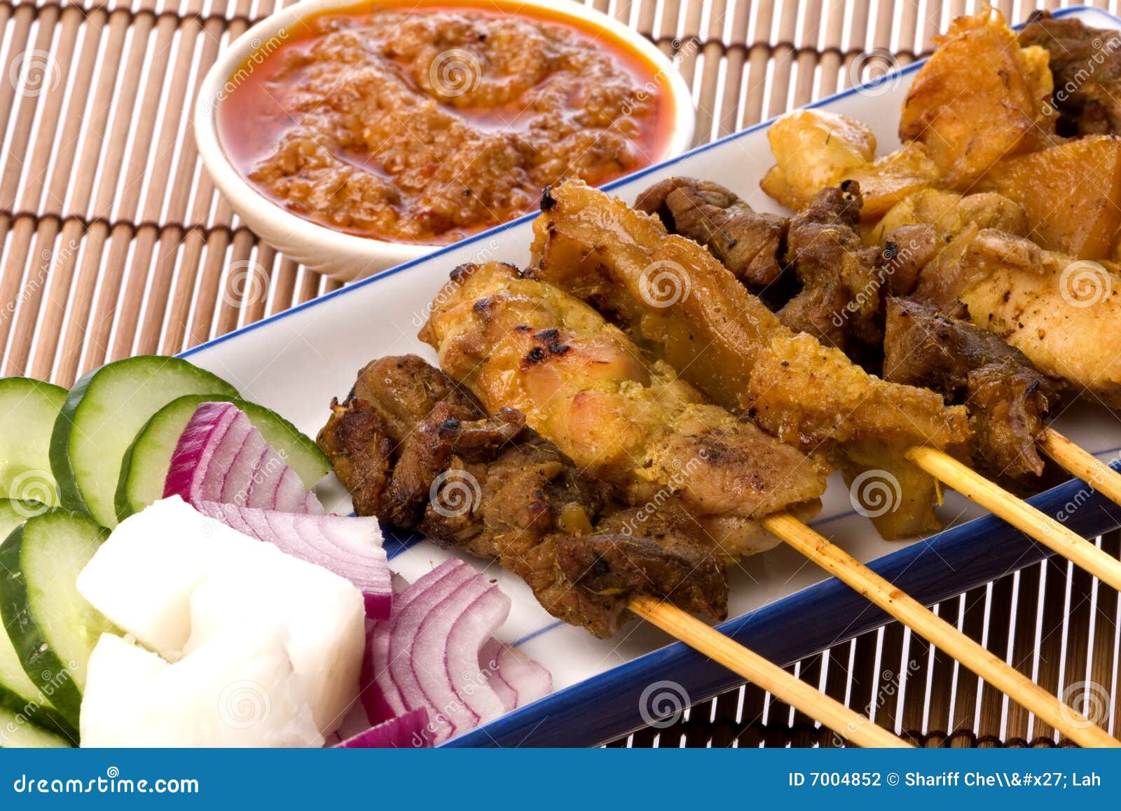 Malaysian Satay Top View. Served During Special Occasion Royalty-Free ...