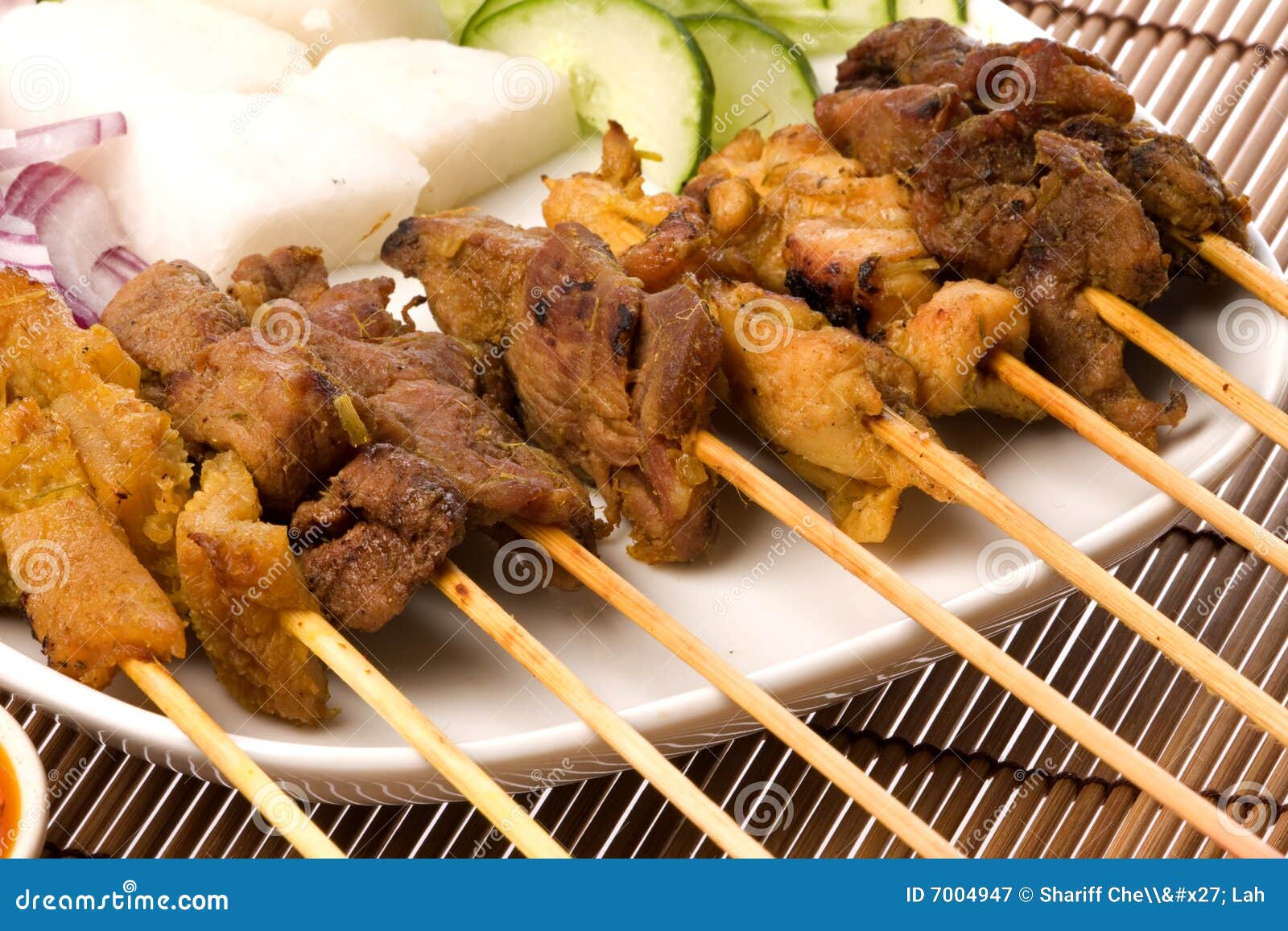 Malaysian Satay Top View. Served During Special Occasion Royalty-Free ...