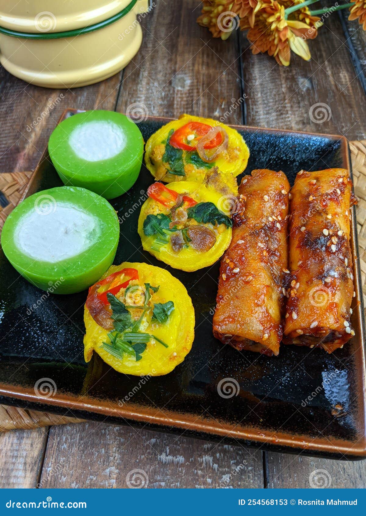 Malaysian Traditional Dish Called Kuih Stock Image - Image of meat ...