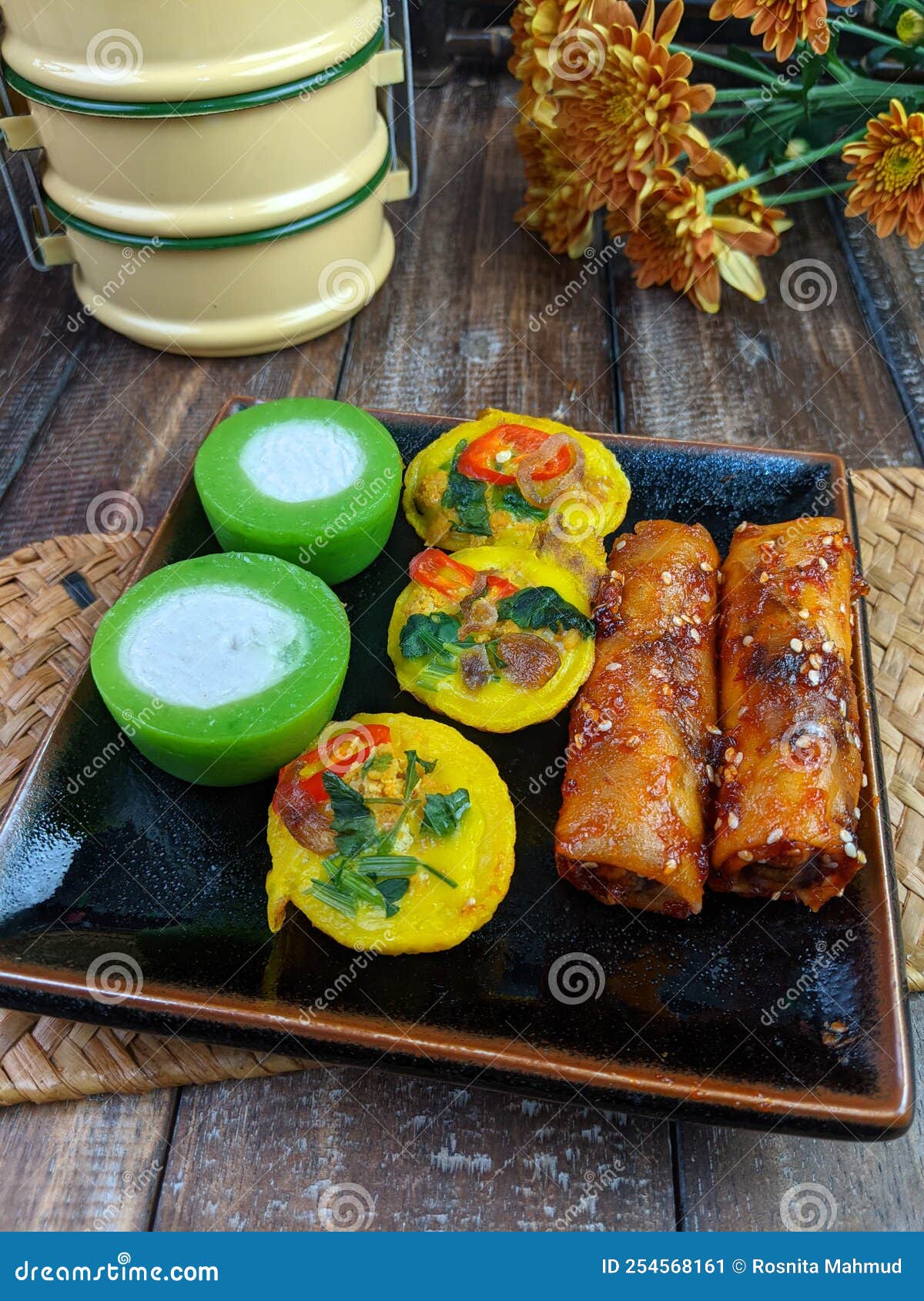 Malaysian Traditional Dish Called Kuih Stock Image - Image of baking ...