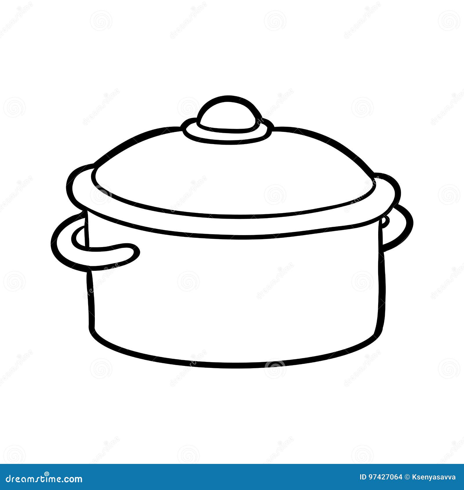 Malbuch, Topf vektor abbildung. Illustration von färbung - 97427064