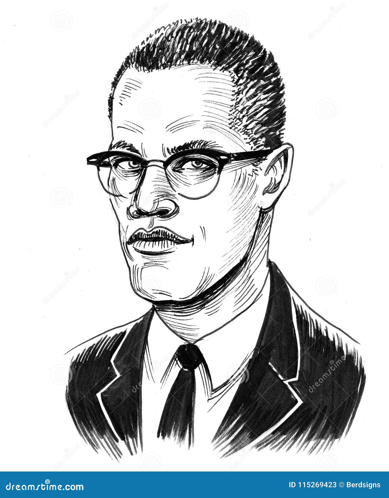Malcolm x stock de ilustración. Ilustración de malcolar - 115269423
