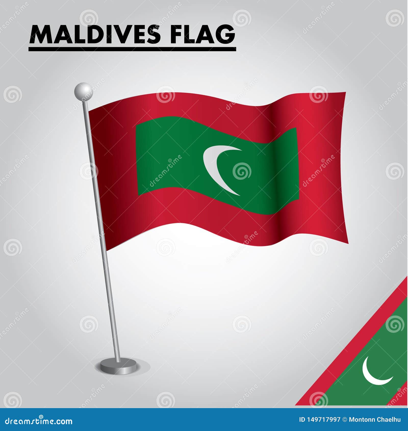 Maldives Flag. A Large Group Of People Form To Create The Shape Of The ...