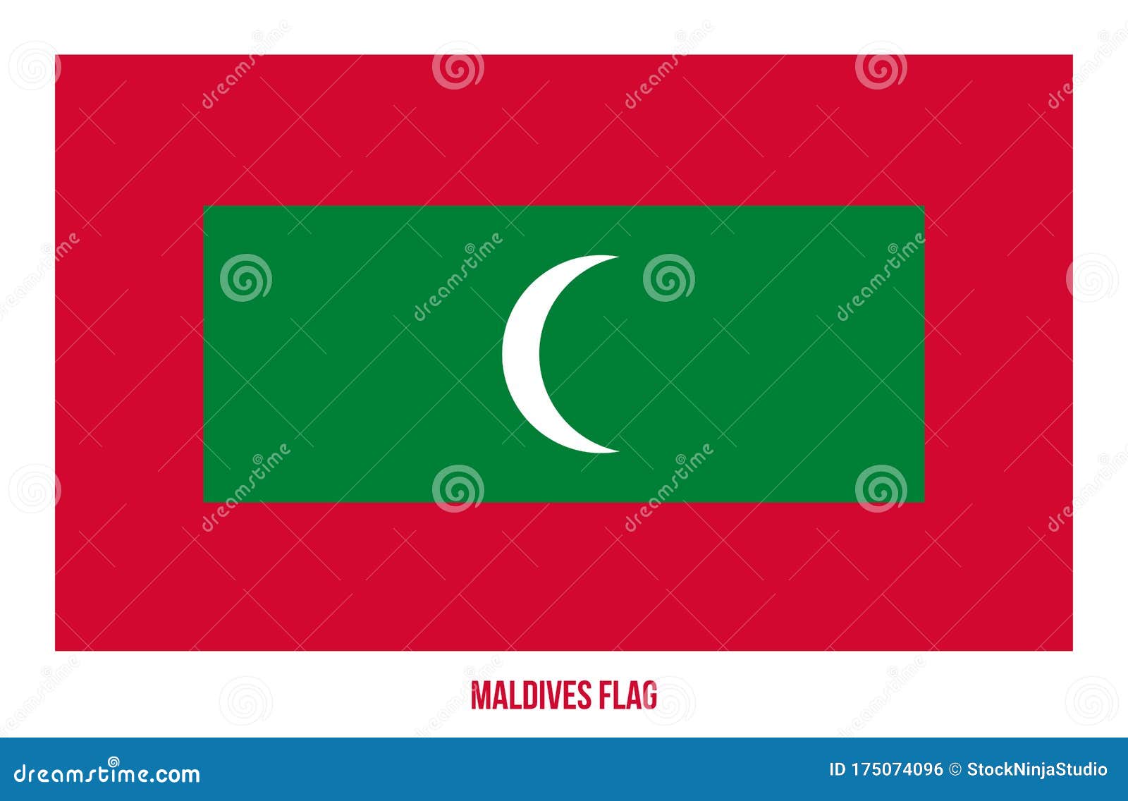 Maldives Flag. A Large Group Of People Form To Create The Shape Of The ...