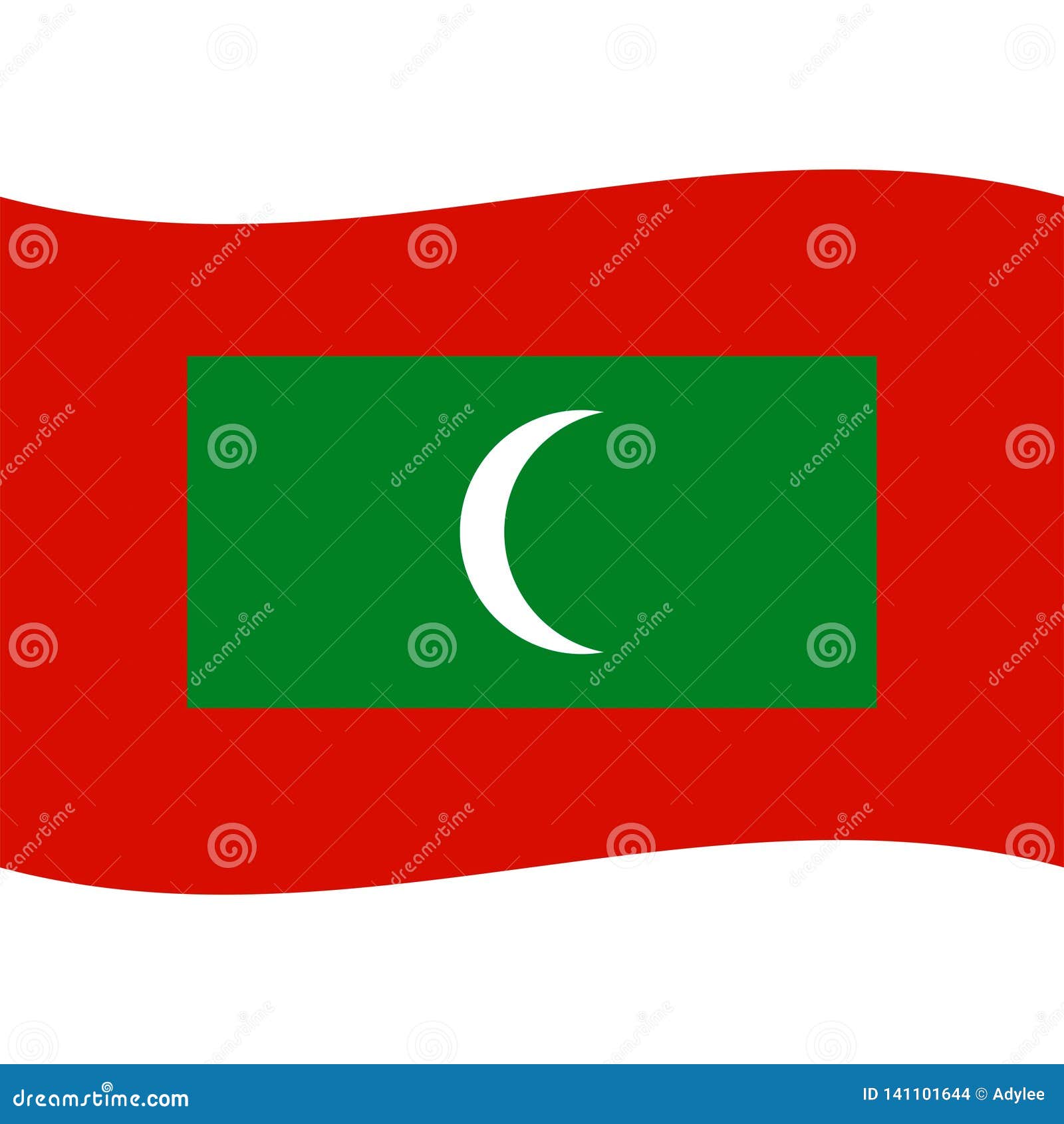 Maldives Flag Vector Set. Maldivian National Flags Stickers Collection ...