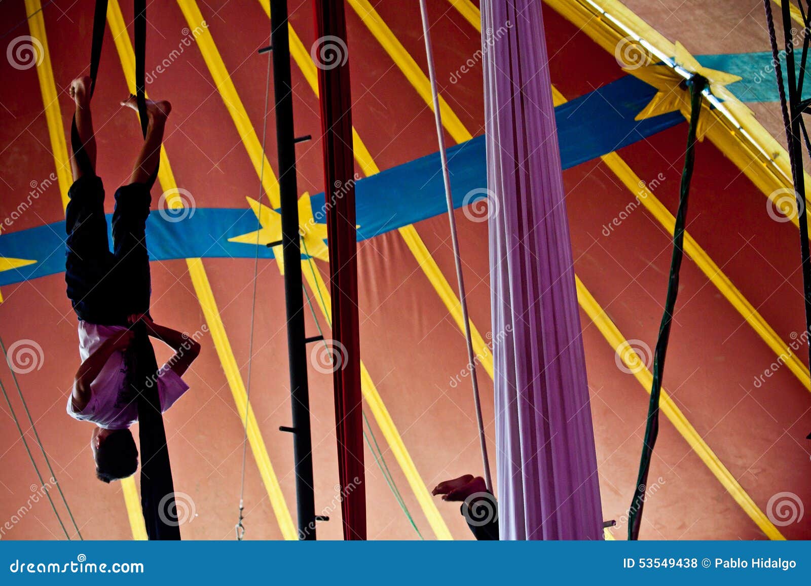 Male Acrobat Practicing before Show Stock Photo - Image of carnival ...
