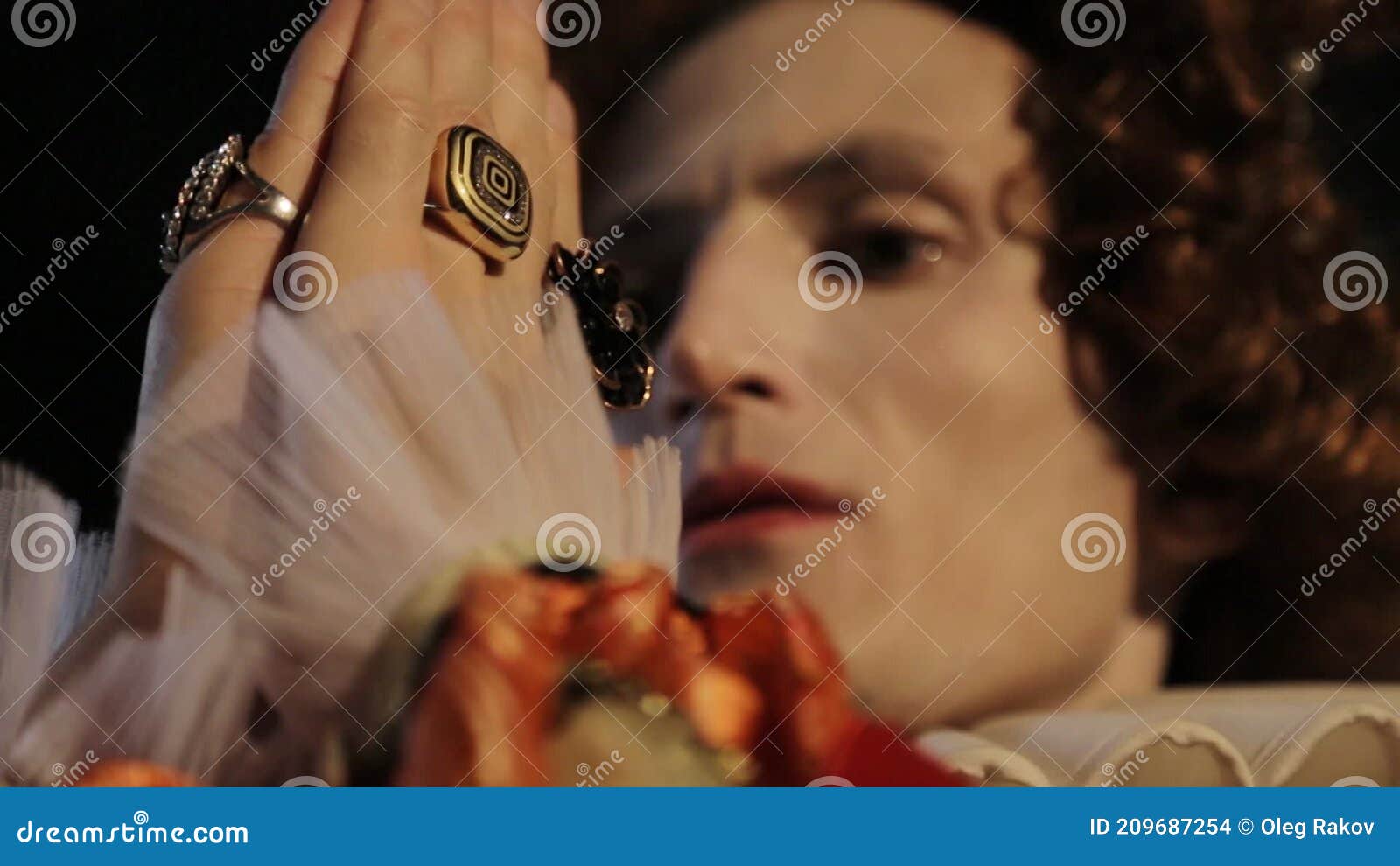 Male Actor in the Image of a Medieval Queen, Actor`s Reconstruction ...