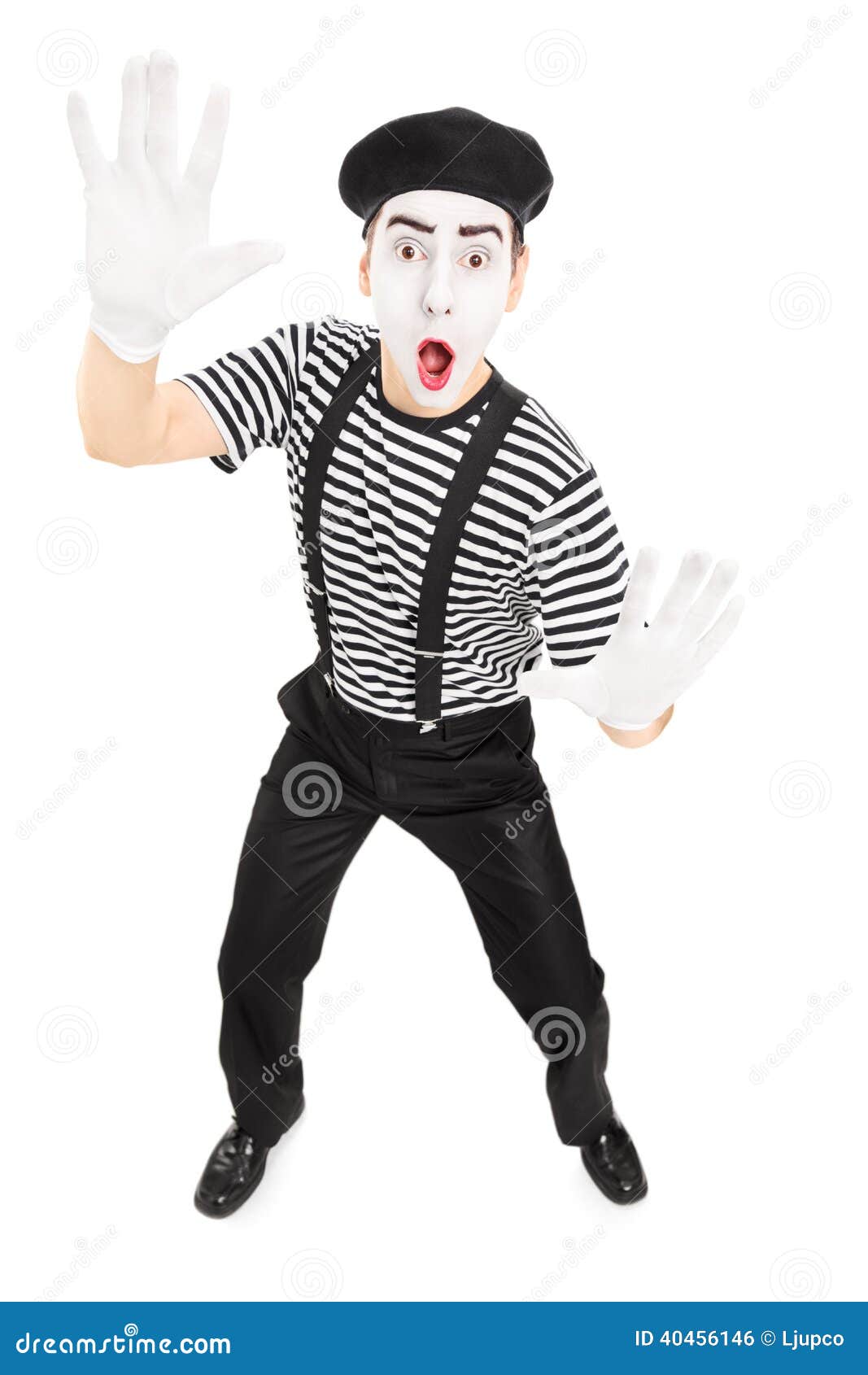 Male Actor Mimicking With Hands Stock Photo - Image of mime, performer ...