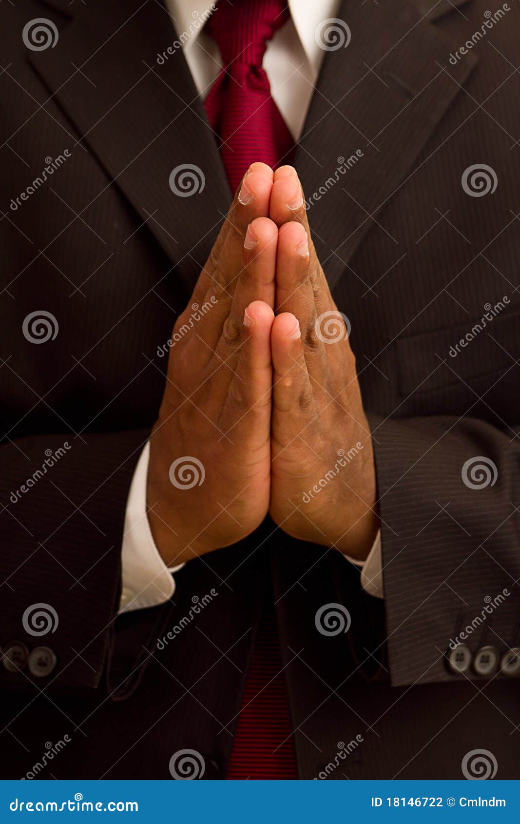 Male African American Praying Stock Photo - Image of prayer, hands ...