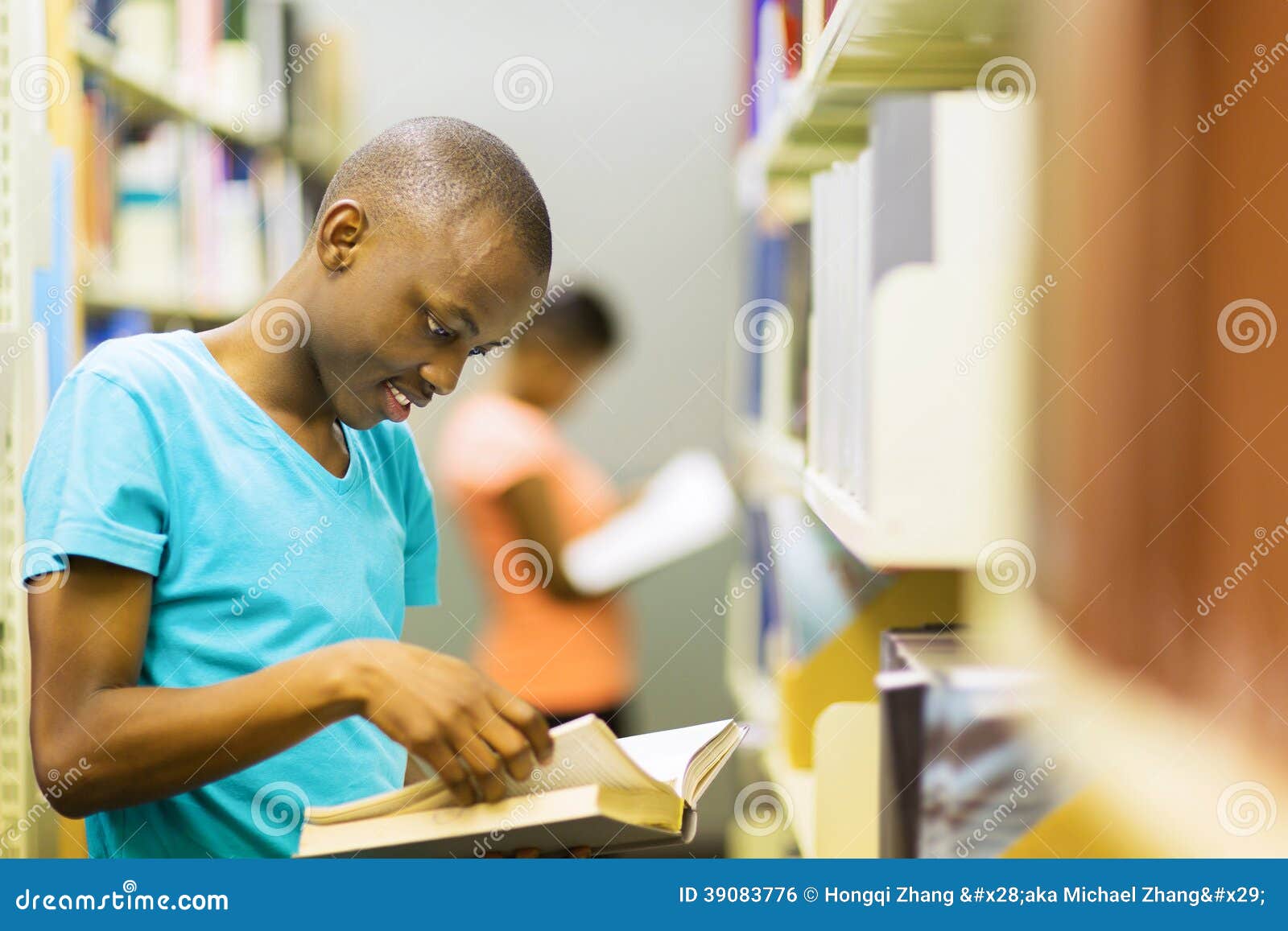 Male African College Student Reading Stock Photo - Image of modern ...