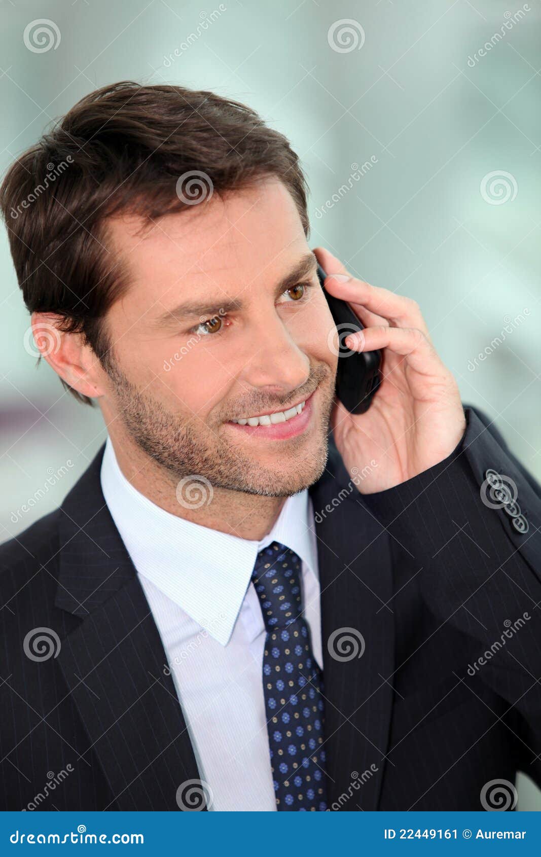 Male Answering Mobile-phone Stock Image - Image of happy, slim: 22449161