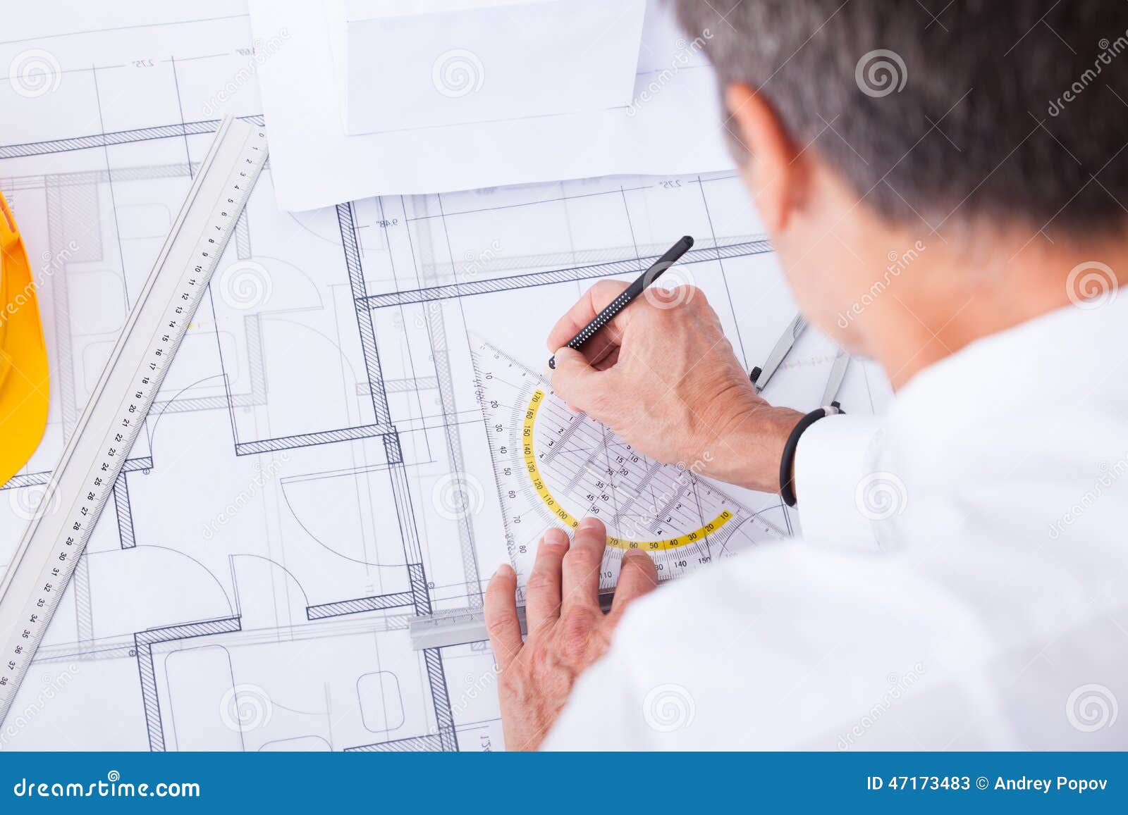 Male architect stock image. Image of architecture, designer - 47173483