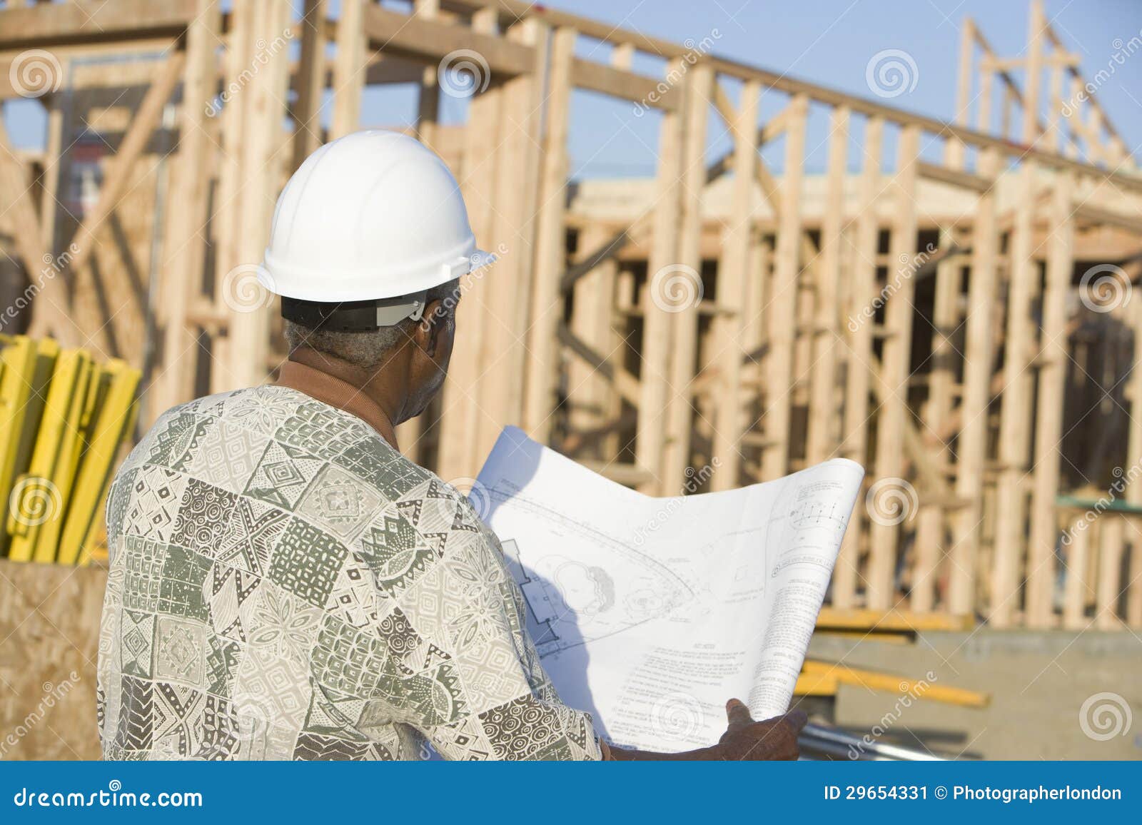 Incomplete House Construction With Colorful Roof, Attic Skylight Window ...