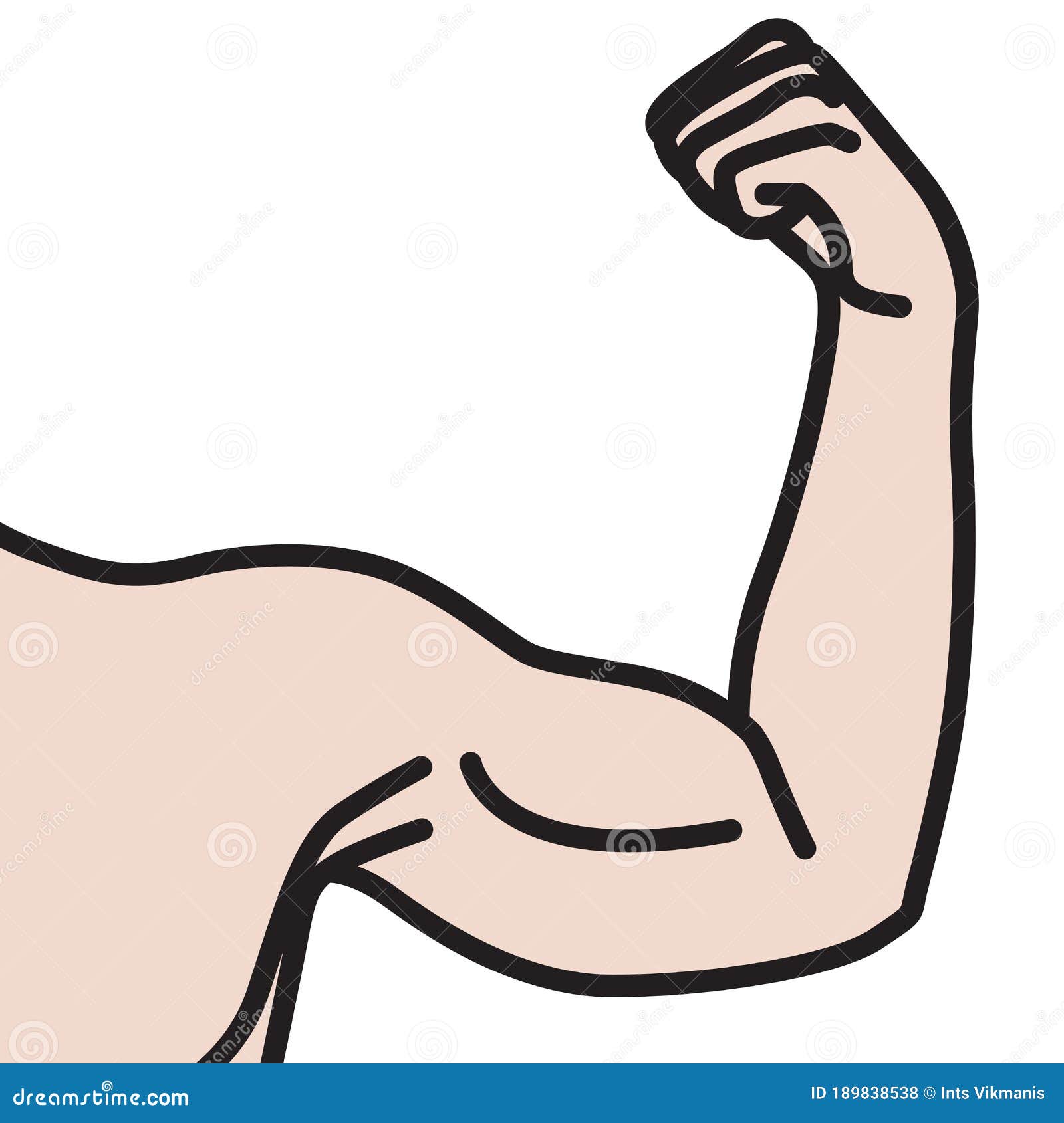 Muscular Arm Flexing Bicep Vector Illustration Download