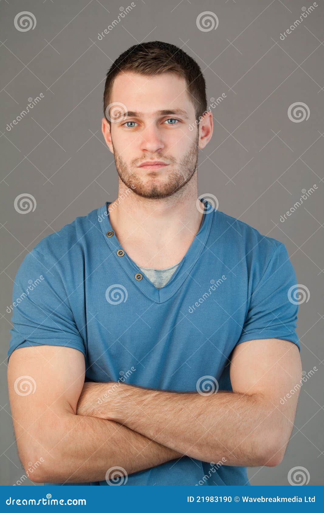 Male with arms folded stock photo. Image of posing, handsome - 21983190