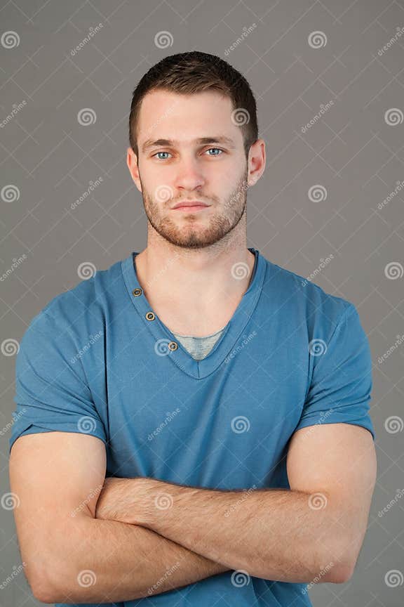 Male with arms folded stock photo. Image of posing, handsome - 21983190