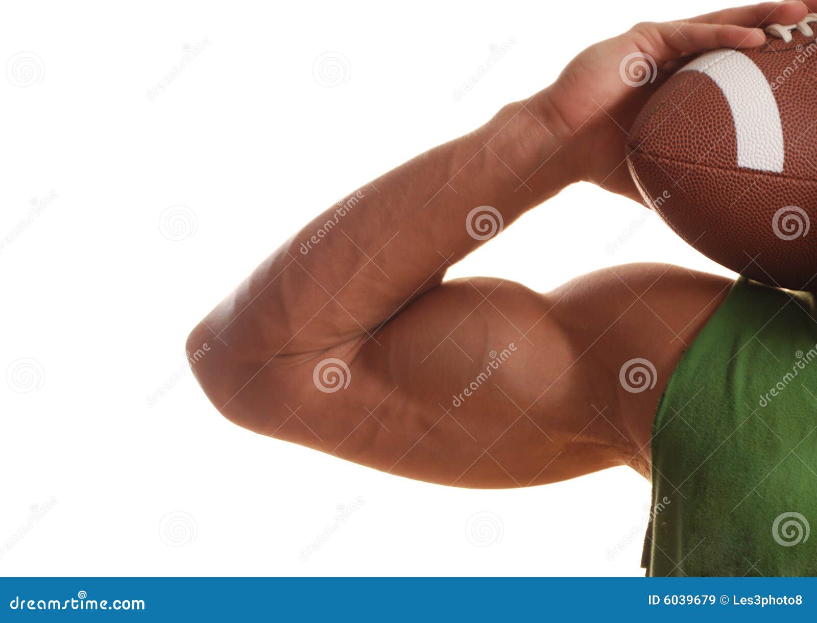 Male armwith football stock image. Image of athlete, football - 6039679