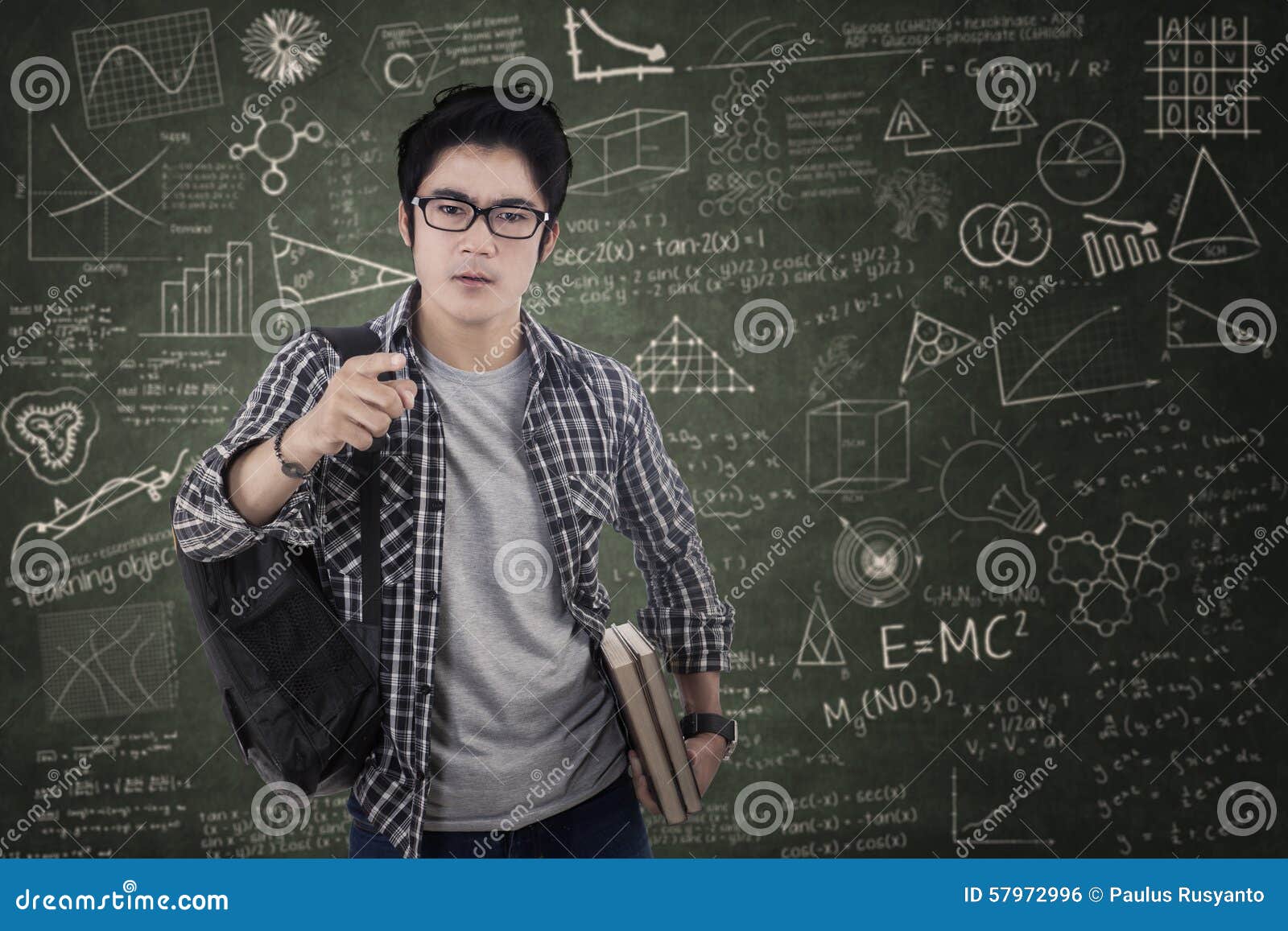 Male Arrogant Student at Class Stock Photo - Image of angry, blackboard ...