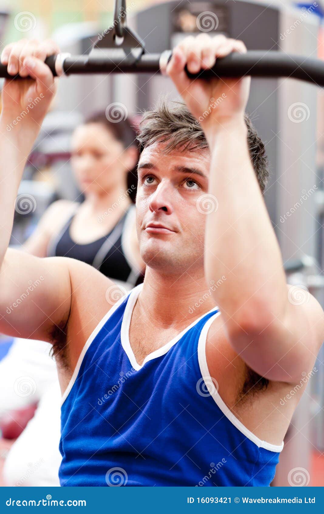 Male Athlete Practicing Body-building Stock Image - Image of effort ...
