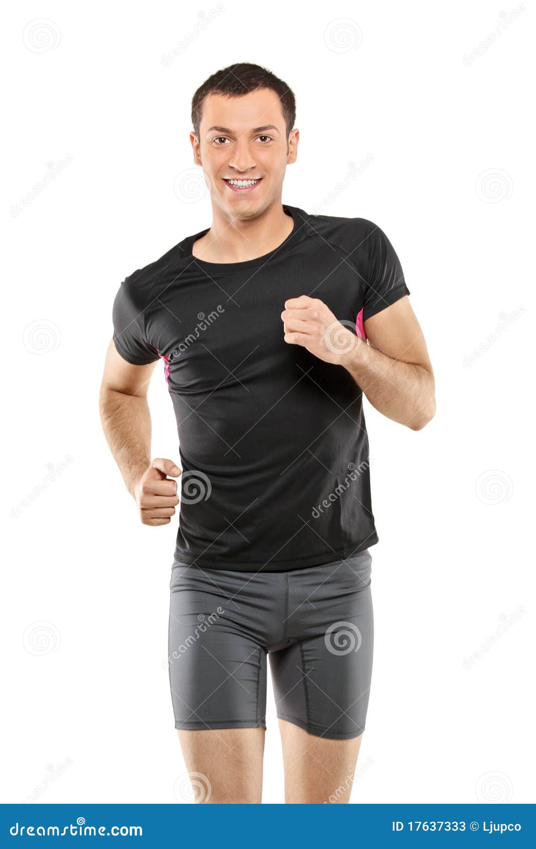 A male athlete running stock image. Image of active, happiness - 17637333