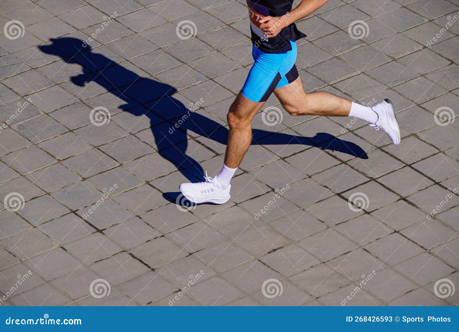 Male Athlete Running Marathon Stock Image - Image of track, street ...