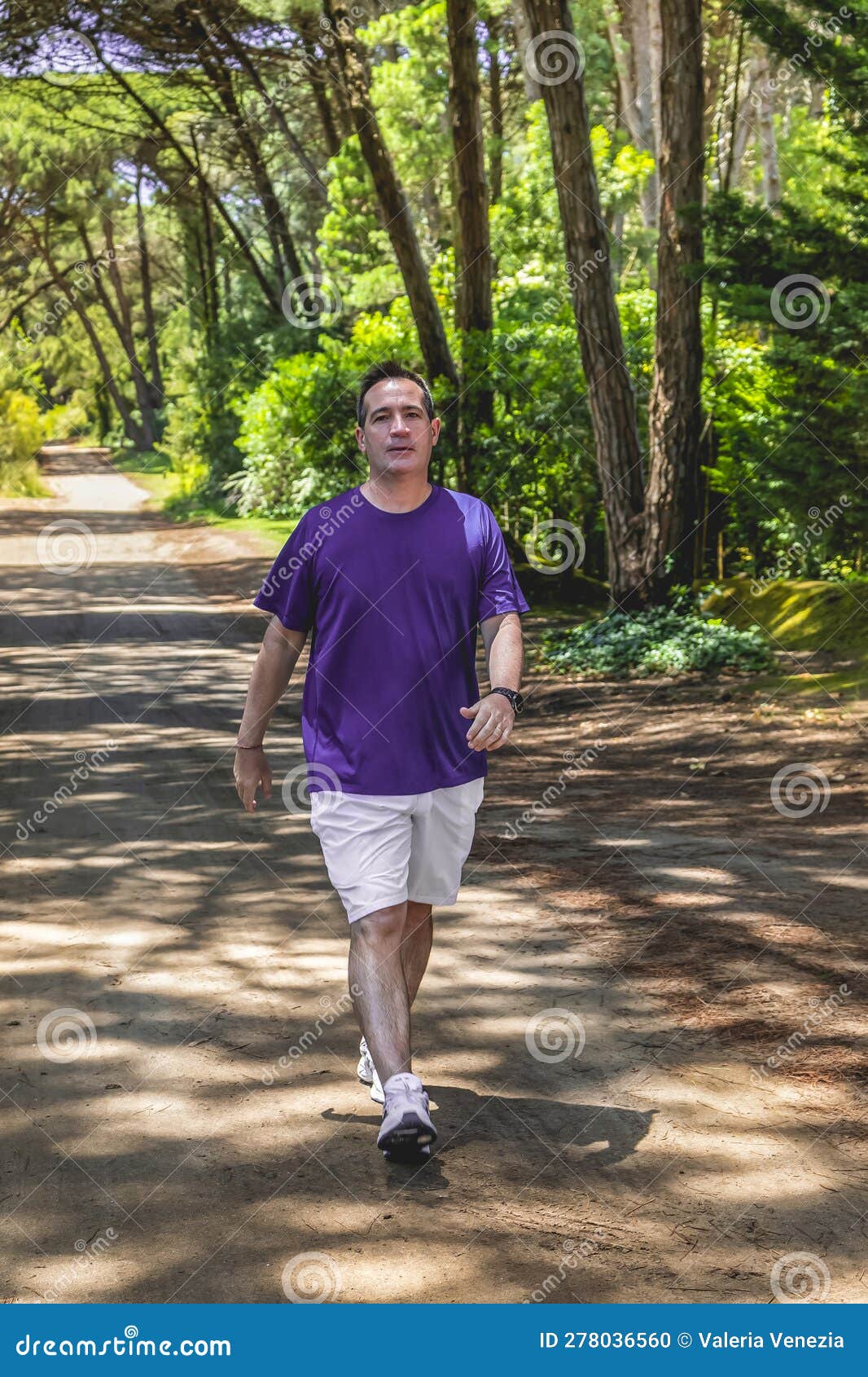 Male Athlete Walking after Running Outdoors Stock Photo - Image of ...