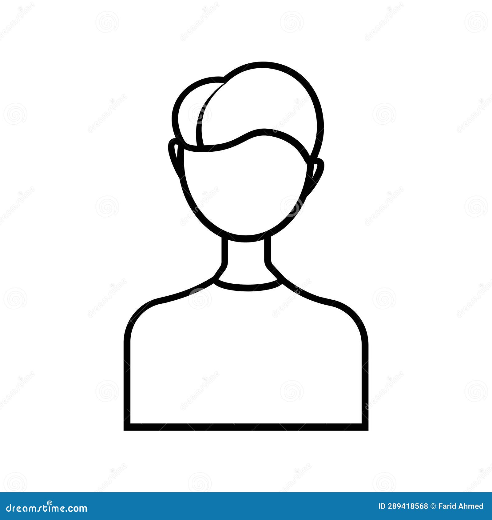 MALE AVATAR Editable and Resizeable Vector Icon Stock Vector ...