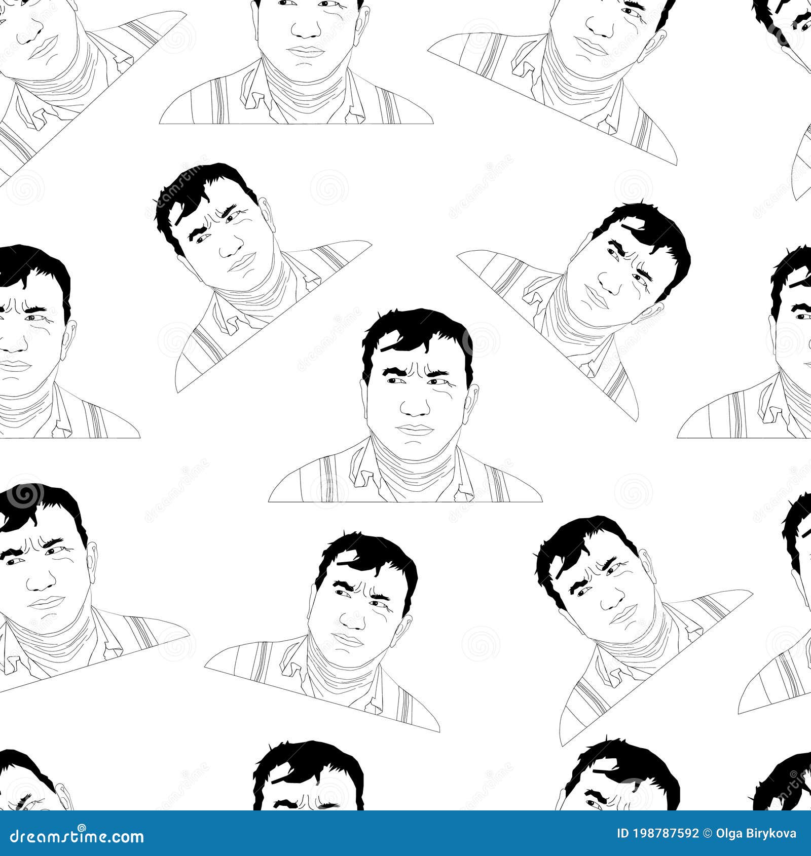 Avatar pattern stock illustration. Illustration of person - 198787592
