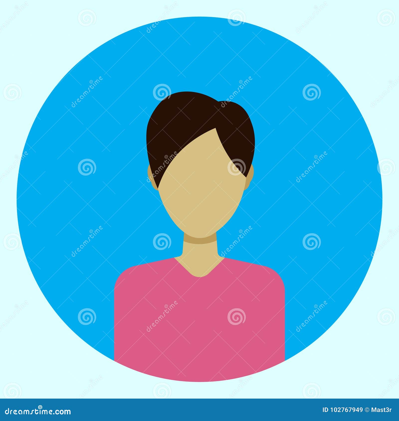 Male Avatar Profile Icon Round Man Face Stock Vector - Illustration of ...