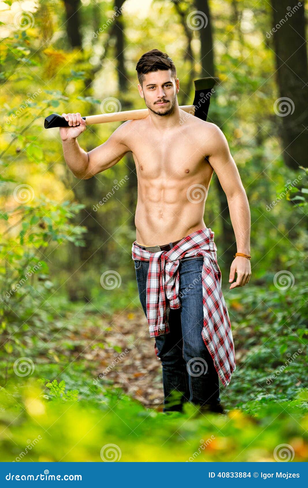 Male babe in forest stock photo. Image of green, outdoor - 40833884
