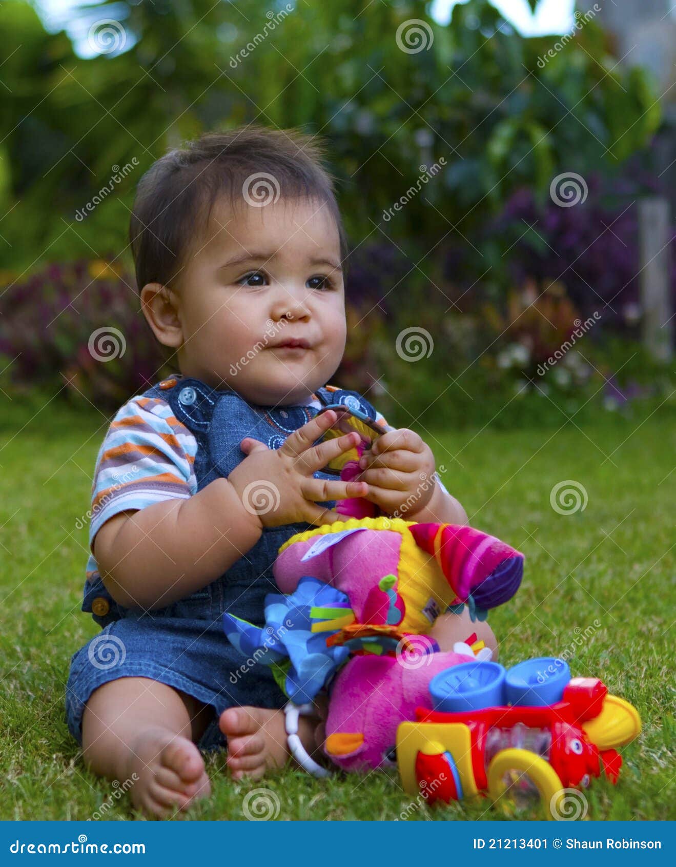 Male baby in garden stock image. Image of flower, lawn - 21213401