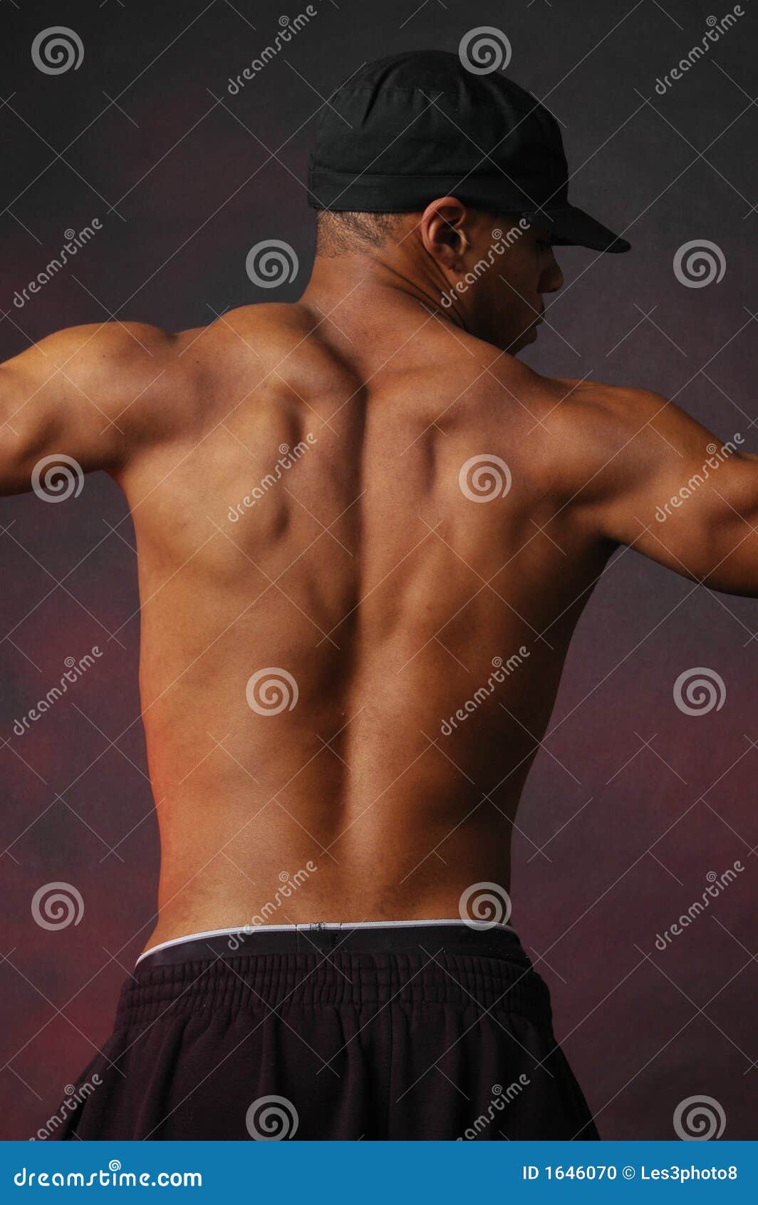 Male back with black hat stock photo. Image of sweater - 1646070