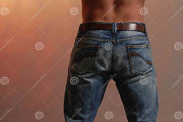 Male back in jeans stock photo. Image of pockets, black - 4678692
