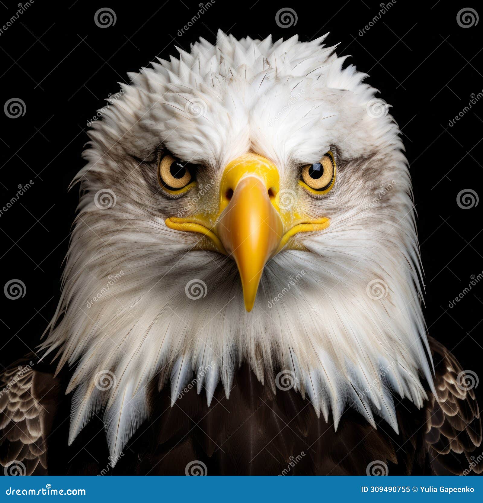 The male bald eagle stock image. Image of brown, bald - 309490755