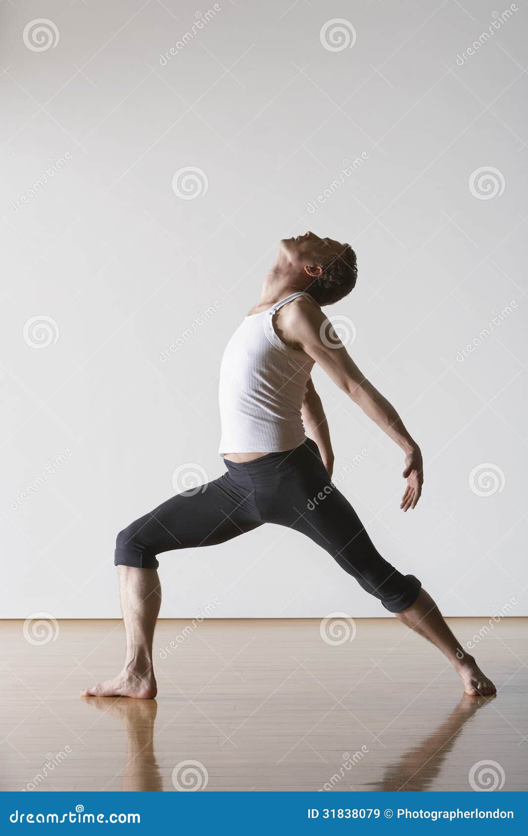 Male Ballet Dancer Practicing in Rehearsal Room Stock Image - Image of ...