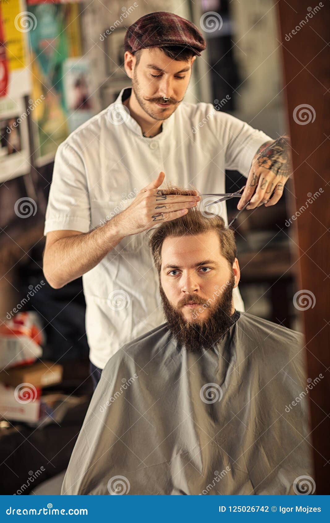 Male Barber Giving Client Haircut Stock Photo - Image of beauty, salon ... Male Barber Giving Client Haircut Stock Photo - Image of beauty, salon ...