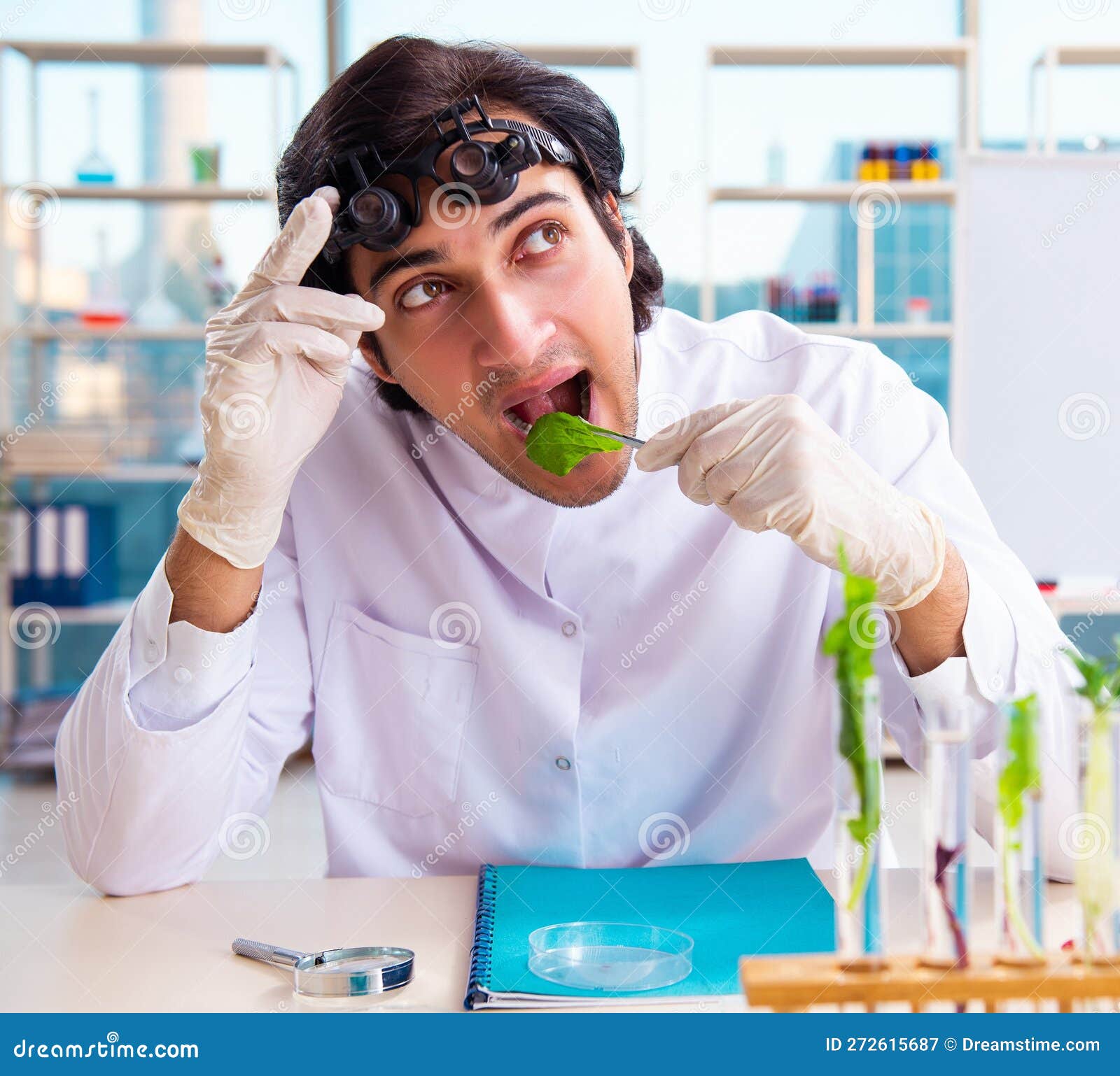 Male Biotechnology Scientist Chemist Working in the Lab Stock Image ...