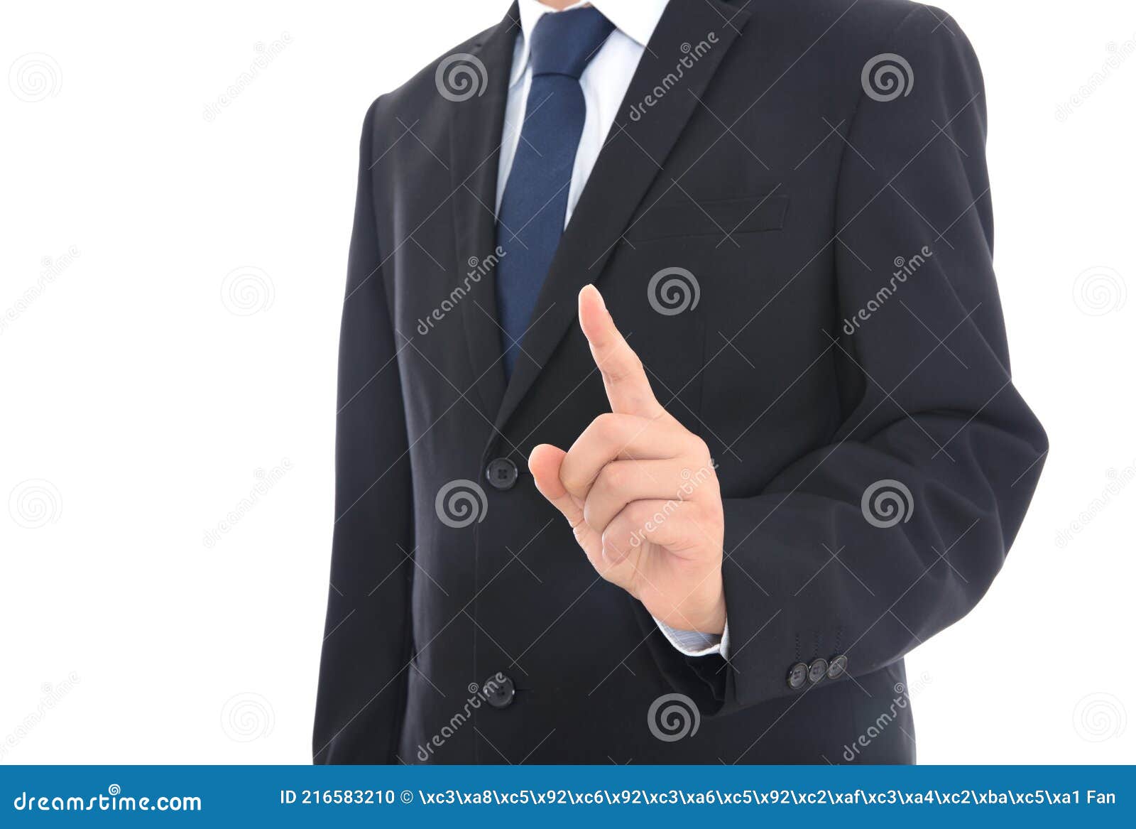 Male in Black Suit Pointing Forward Stock Photo - Image of action ...