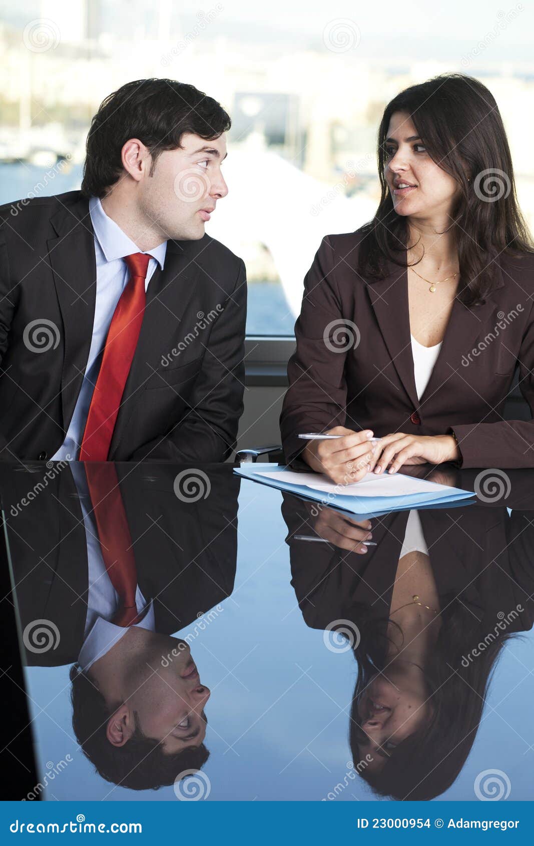 Male Boss with His Secretary Stock Photo - Image of partnership ...
