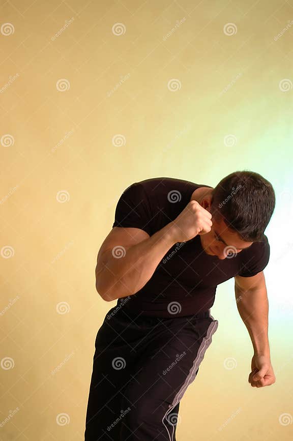 Male boxer in in black 2 stock image. Image of workout - 1831321