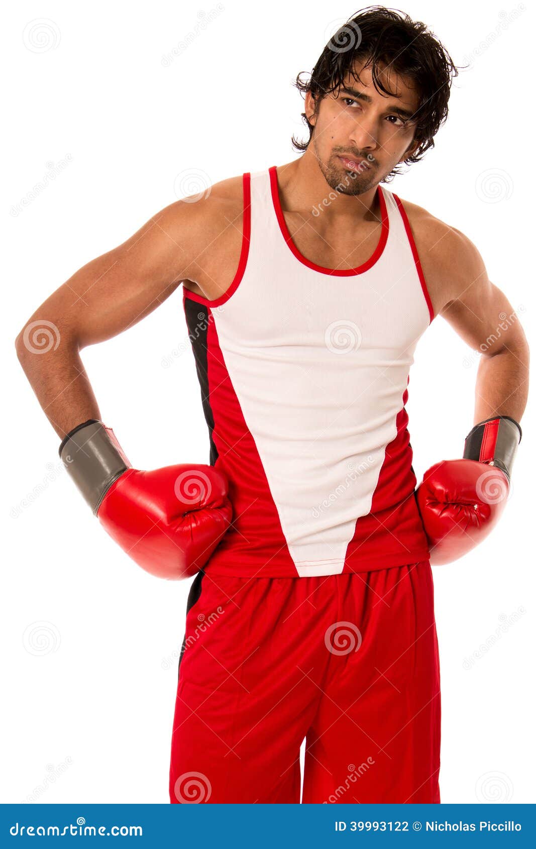 Male Boxer stock photo. Image of studio, fighting, uniform - 39993122