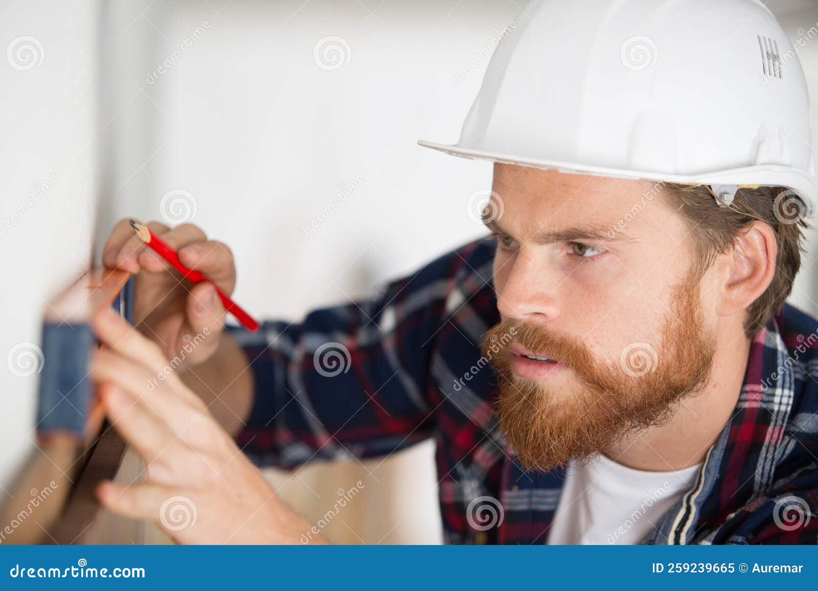 Male Builder Holding Carpenter Level Stock Image - Image of level ...