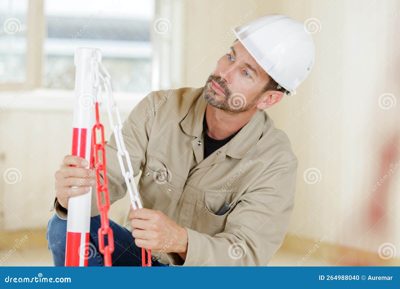 Male Builder Thinking about Something Stock Photo - Image of laborer ...